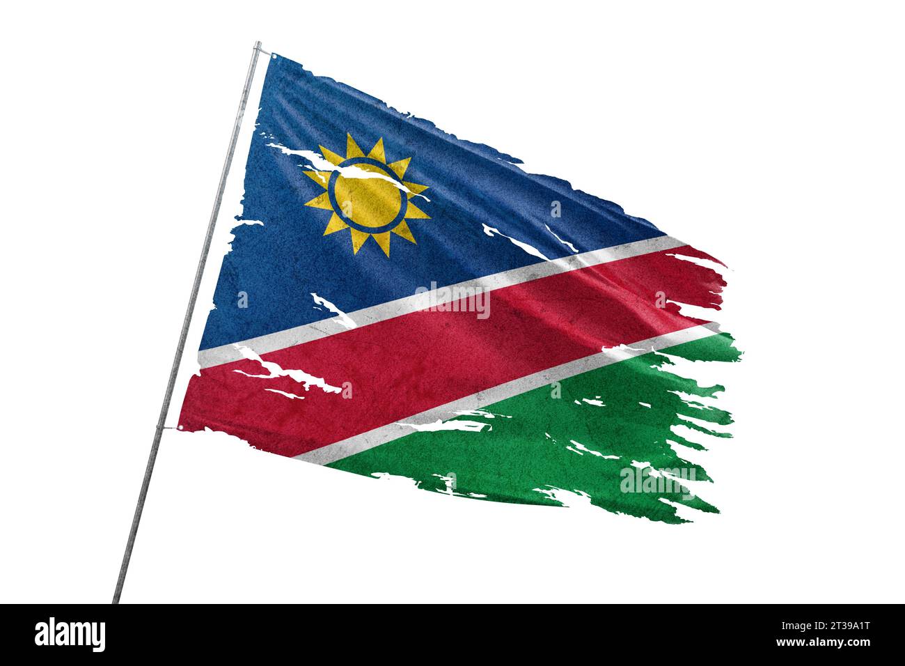Namibia torn flag on transparent background Stock Photo - Alamy