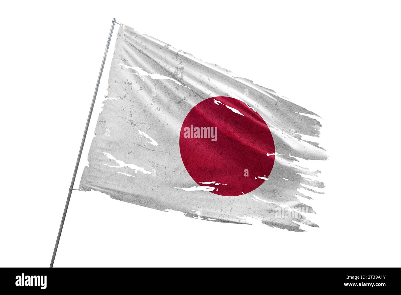 Japan torn flag on transparent background Stock Photo - Alamy
