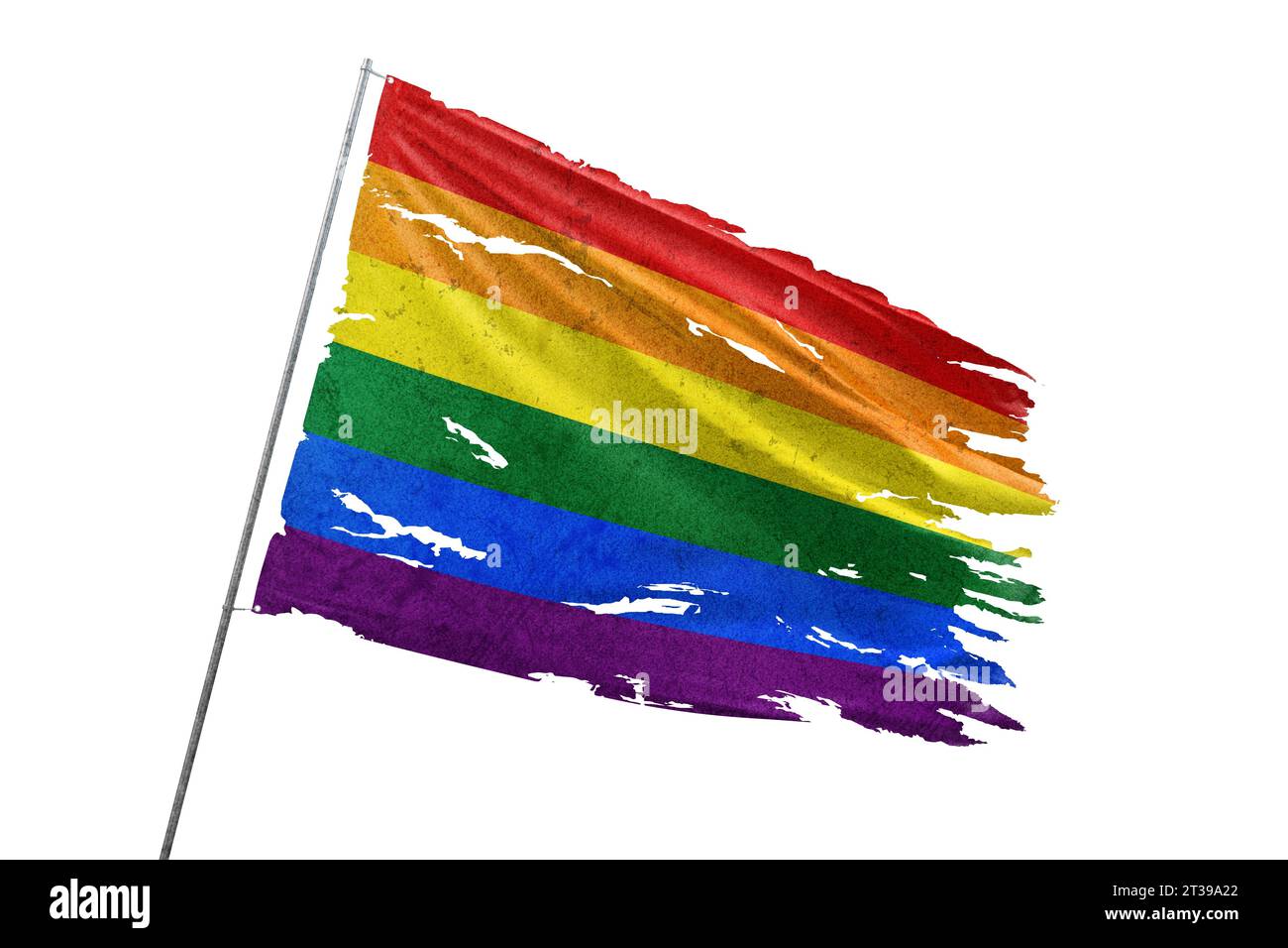 Lgbt torn flag on transparent background Stock Photo - Alamy