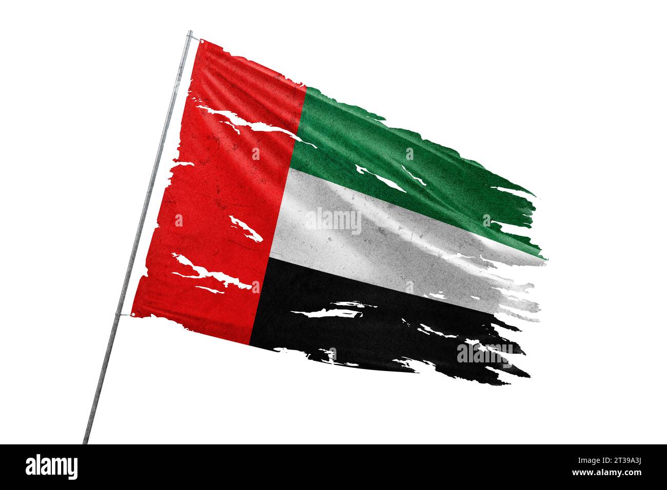 UAE torn flag on transparent background Stock Photo - Alamy
