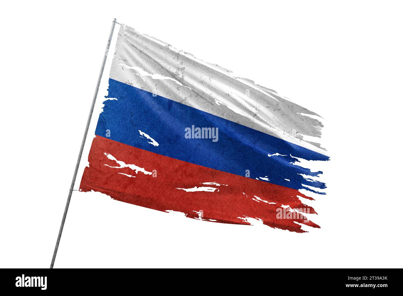 Russia torn flag on transparent background Stock Photo - Alamy
