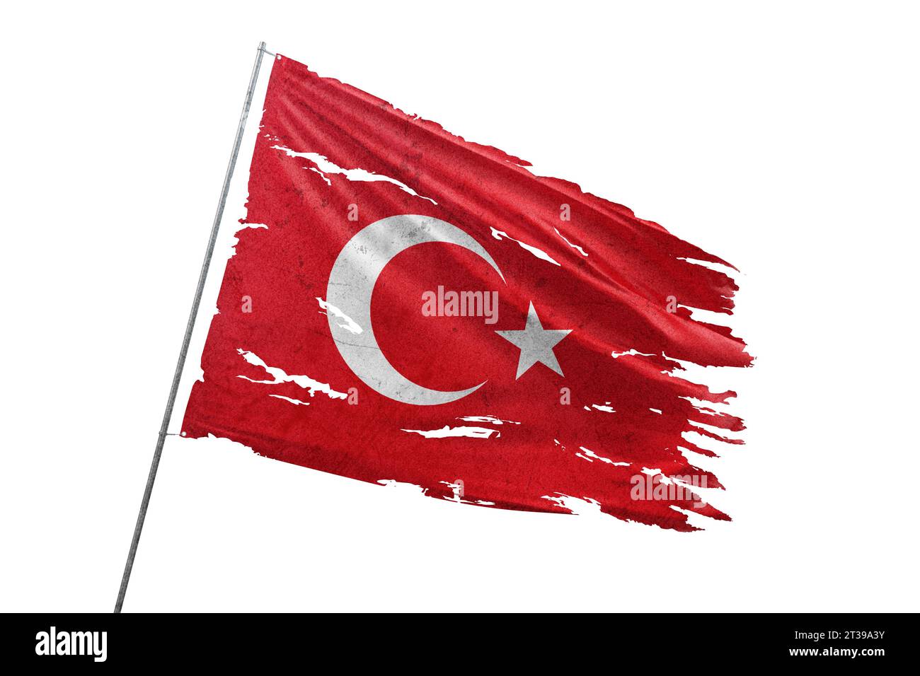 Turkey torn flag on transparent background Stock Photo - Alamy