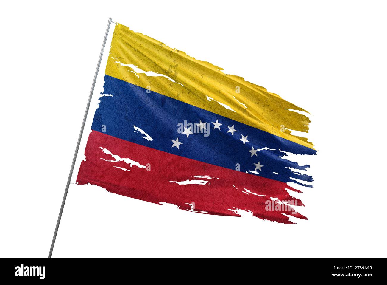 Venezuela torn flag on transparent background Stock Photo - Alamy