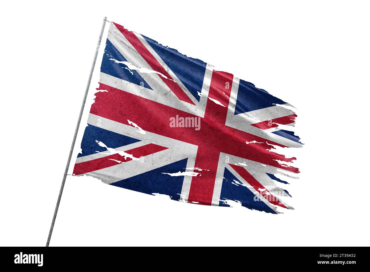 United Kingdom torn flag on transparent background Stock Photo - Alamy