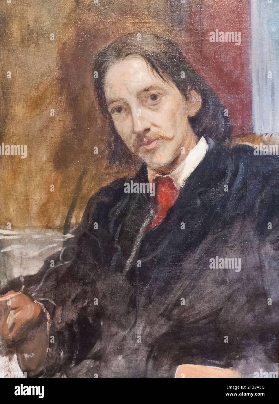 Robert Louis Stevenson by Sir William Blake Richmond Stock Photo - Alamy