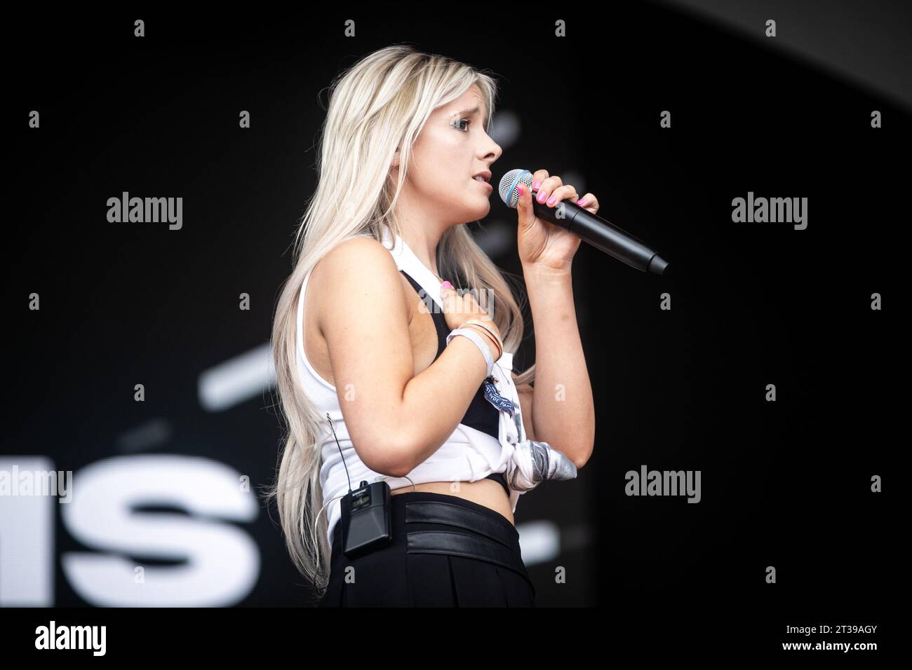 London, UK - July 1st, 2023: Chloe Adams performing at American Express ...