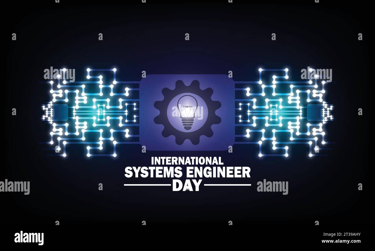 International Systems Engineer Day. Vector illustration with lightbulb ...