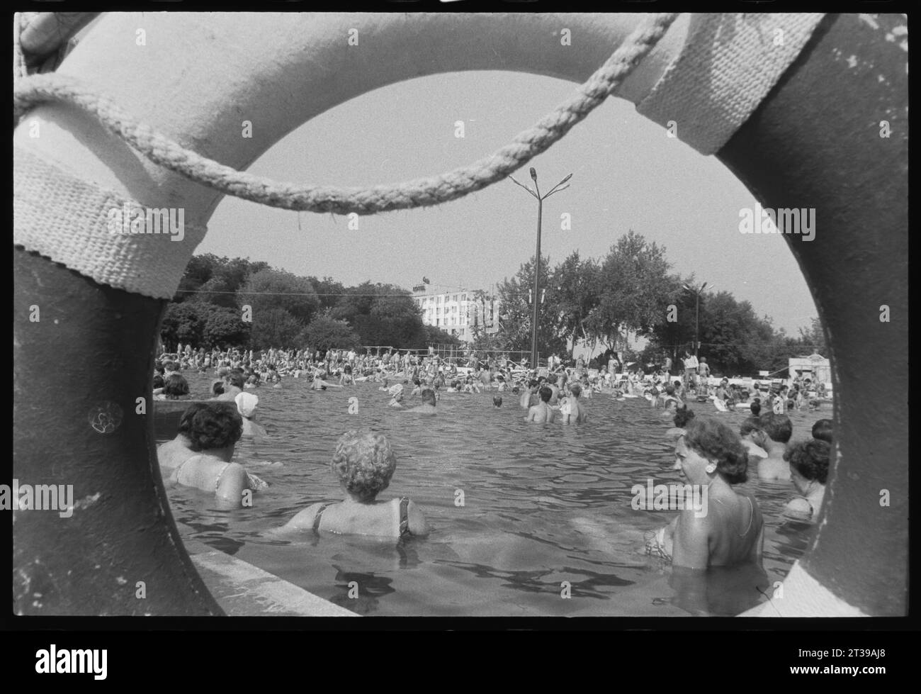 Swimming pool centre Black and White Stock Photos & Images - Alamy