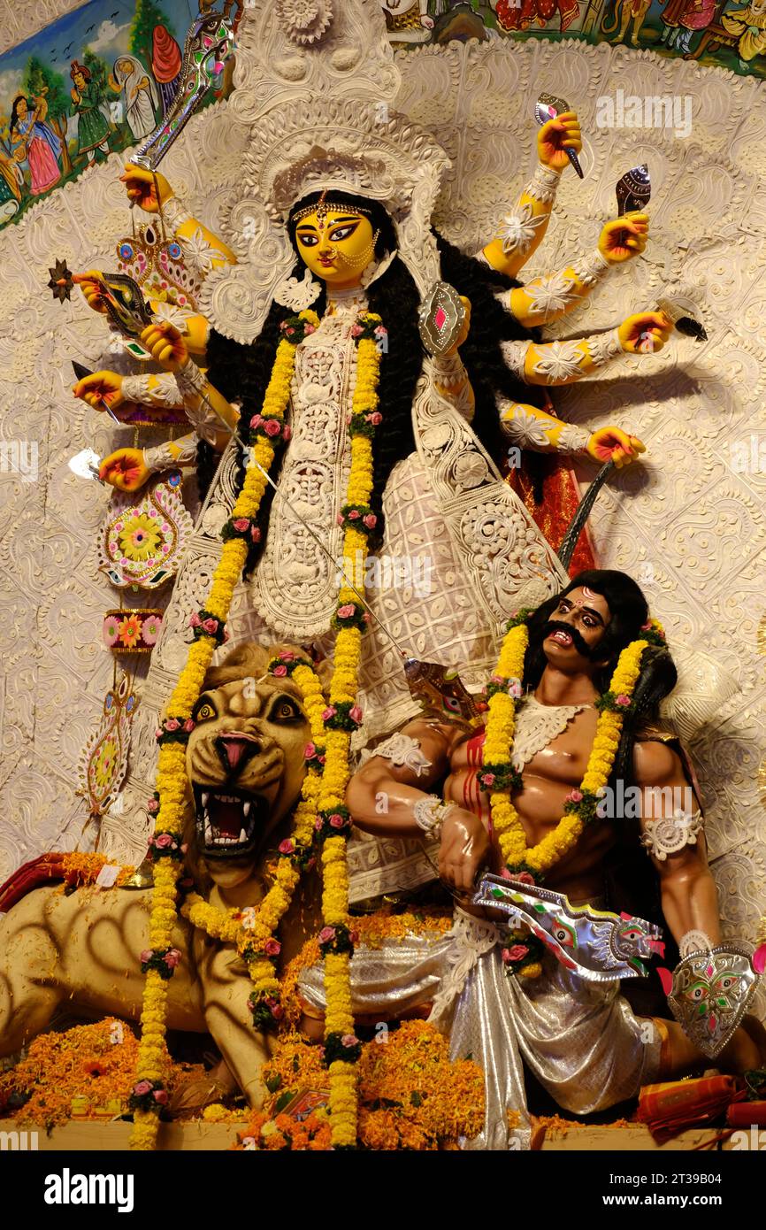 Pune, India 23rd October 2023, Durga Puja is the one of the most famous ...