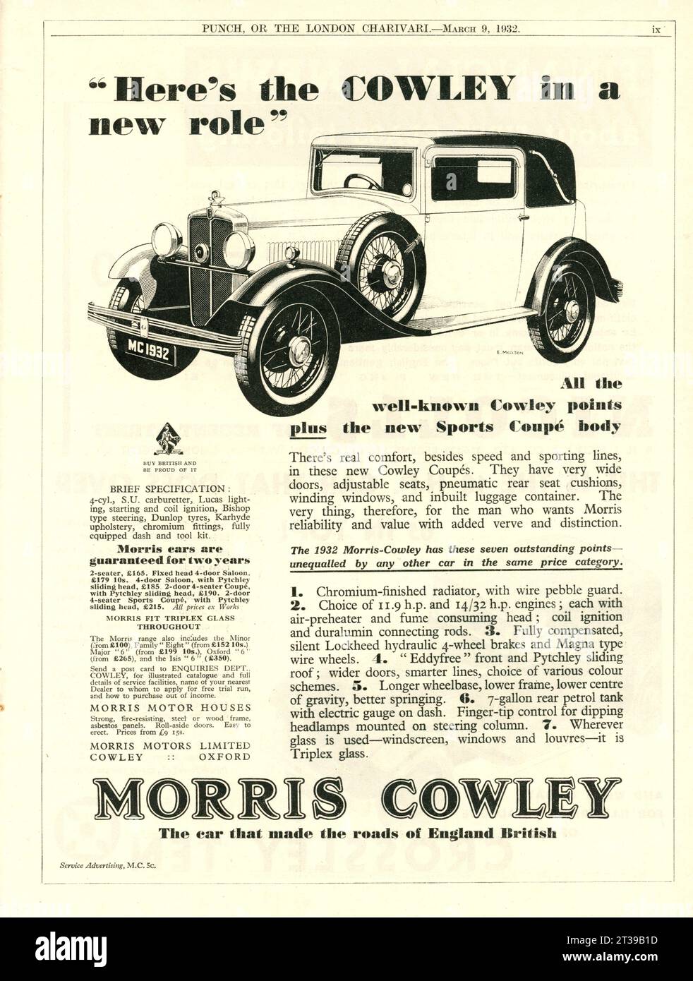 1930s british car advertisement hi-res stock photography and images - Alamy