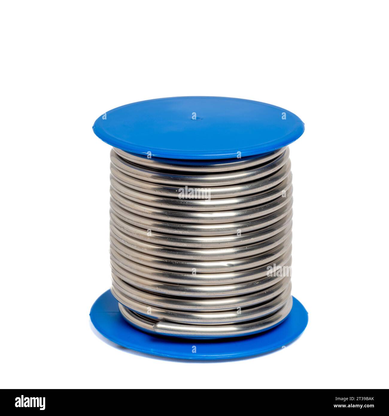 Roll of tin-lead solder on a white background Stock Photo - Alamy
