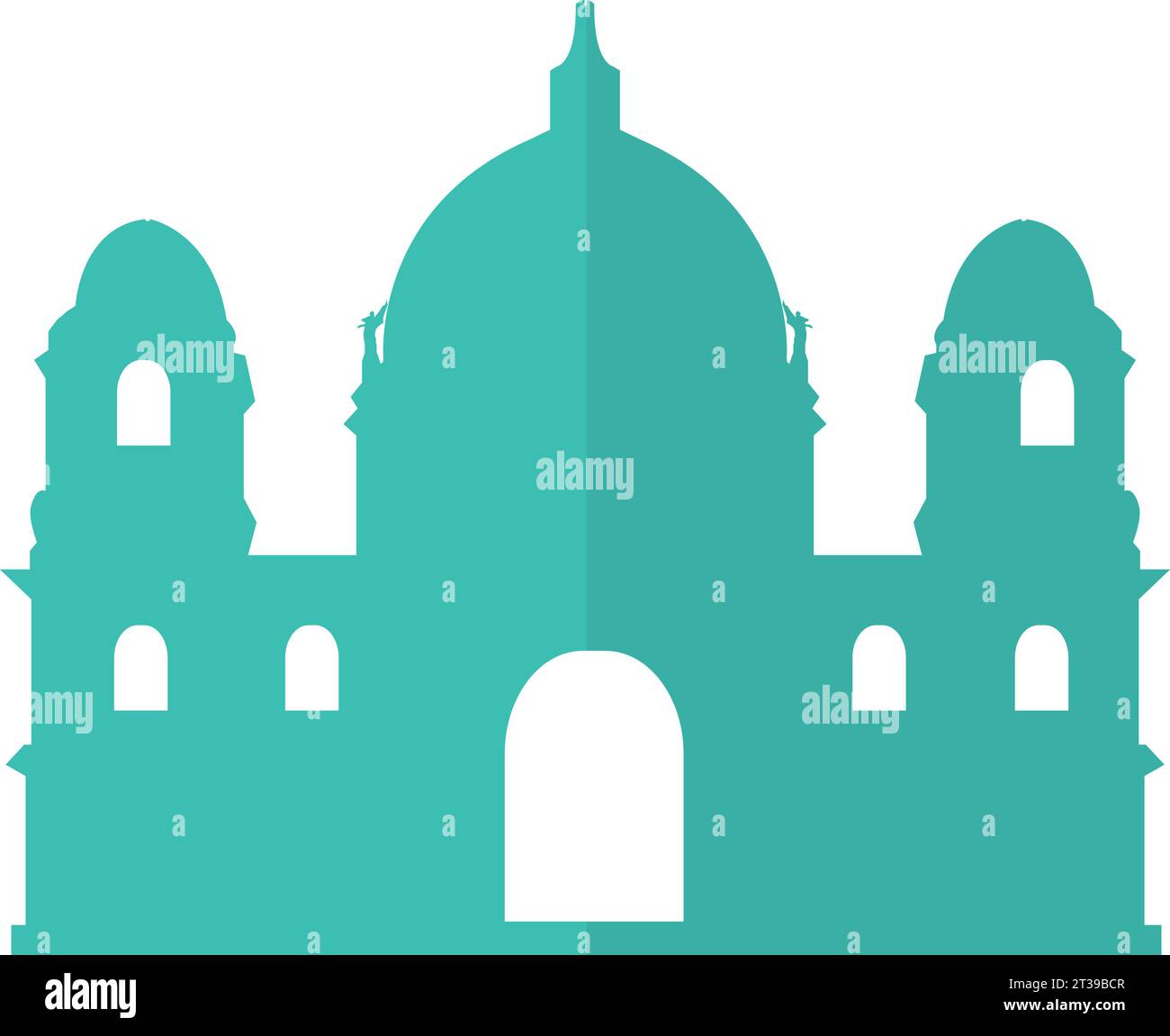 Simple blue flat drawing of the BERLINER CATHEDRAL DOM, BERLIN Stock Vector Image & Art - Alamy