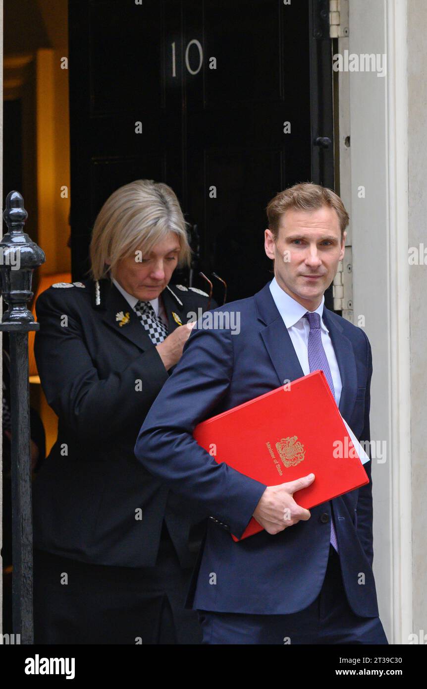 Chris Philp MP (Minister for Crime, Policing and Fire) leaving Downing ...