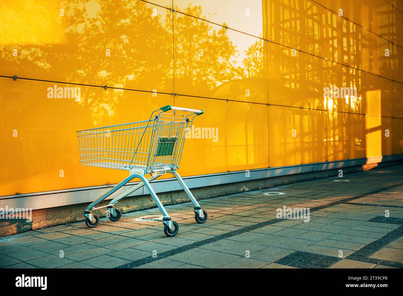 Empty supermarket trolley hi-res stock photography and images - Alamy