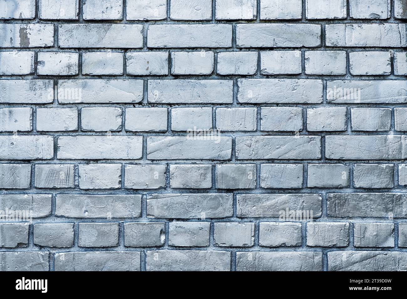 Vintage brick wall painted in silver color as abstract background Stock ...