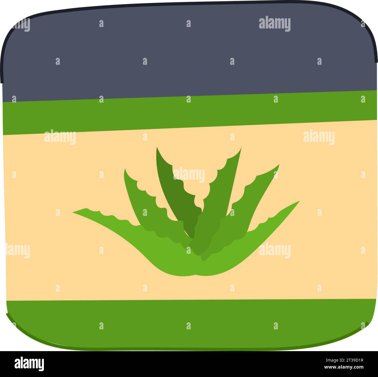 leaf aloe vera cosmetic cartoon vector illustration Stock Vector Image ...