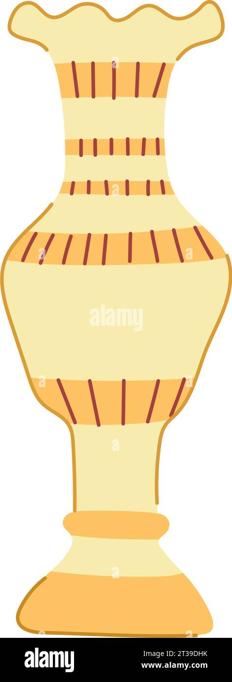 ceramic antique vase cartoon vector illustration Stock Vector Image ...