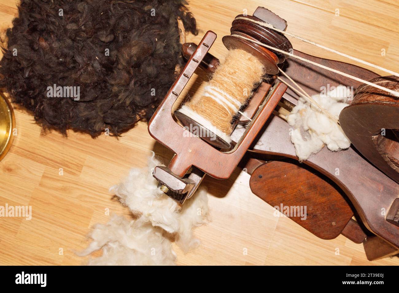 Foot spinning wheel hi-res stock photography and images - Alamy