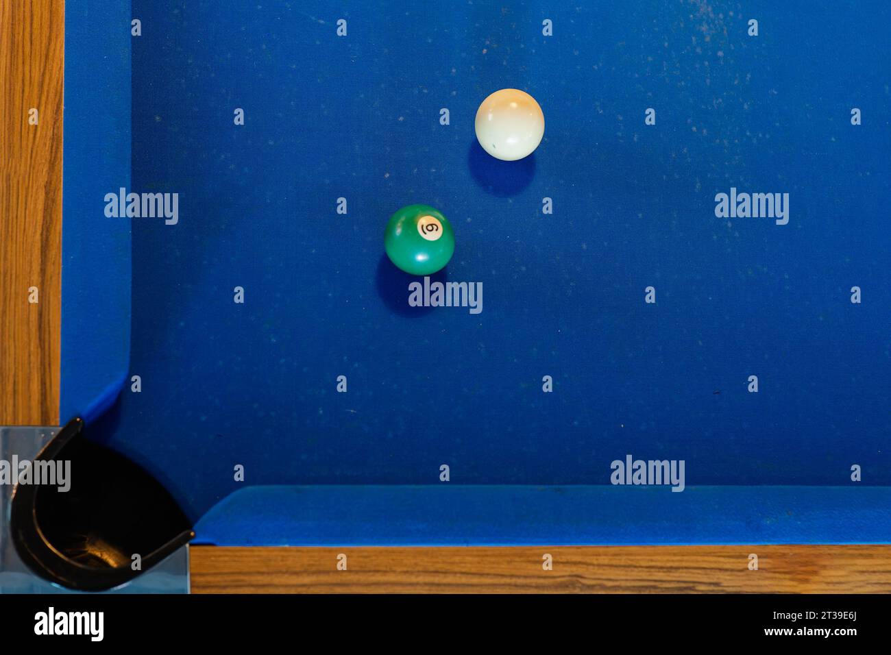 Table billiards ball top view hi-res stock photography and images - Alamy
