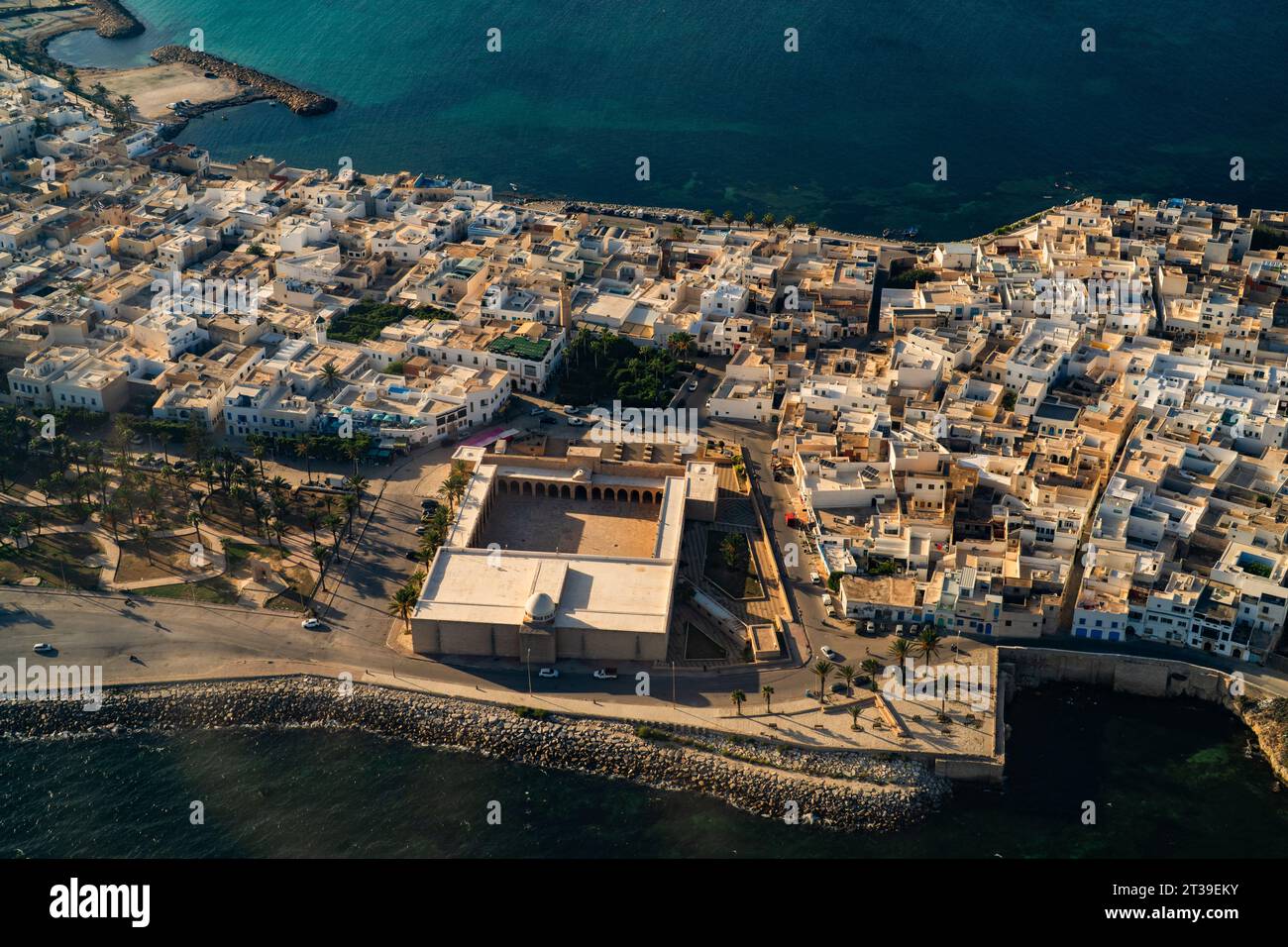 Aerial view of the Tunisian coast and the city of Mahdia Stock Photo - Alamy