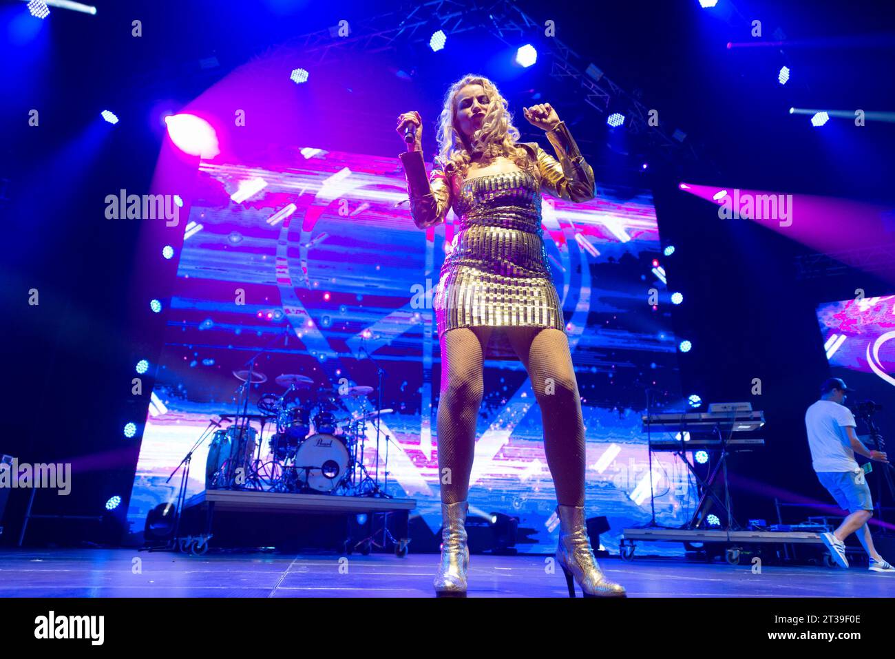 LIAN ROSS sings during the Discoteca 80 concert, Cluj-Napoca, Saturday ...