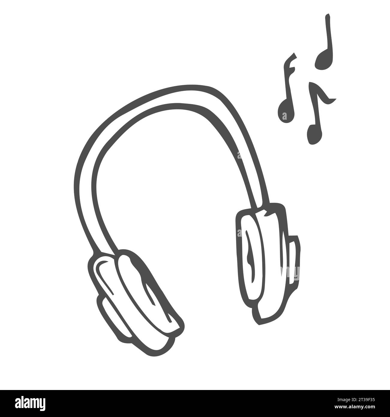 headphone icon vector doodle sketch Stock Vector Image & Art - Alamy