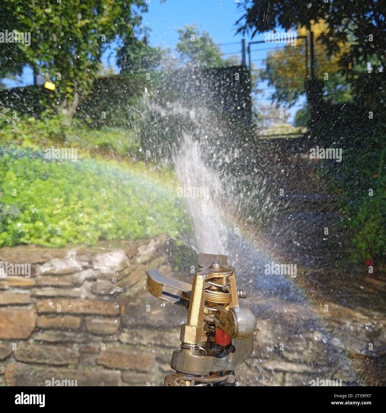 Stone Wall Around A Garden As Demarcation From Public Space Stone Wall ...