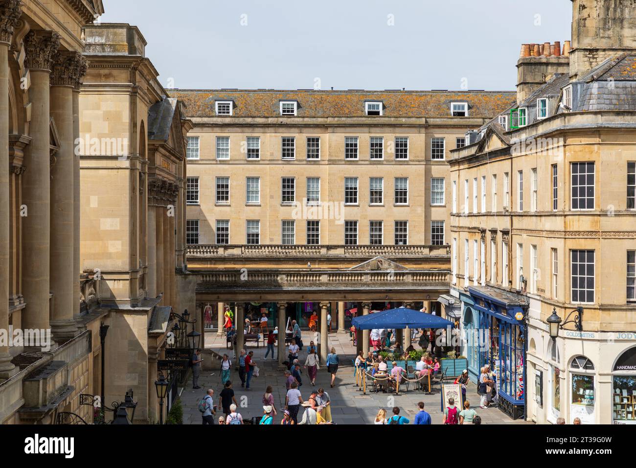 View of Abbey Churchyard from Bath Abbey, Bath, Somerset, England Stock ...