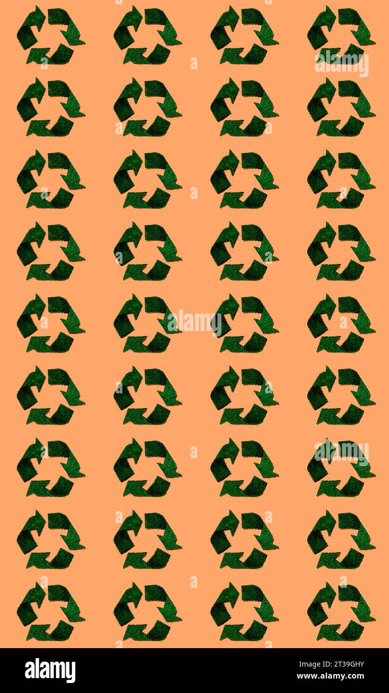 Photo of a sustainable symbol of recycling vibrant composition of ...
