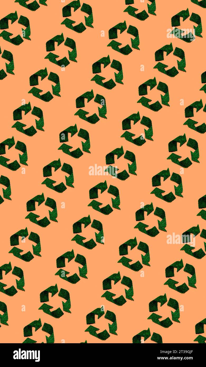 Photo of a sustainable symbol of recycling vibrant composition of ...