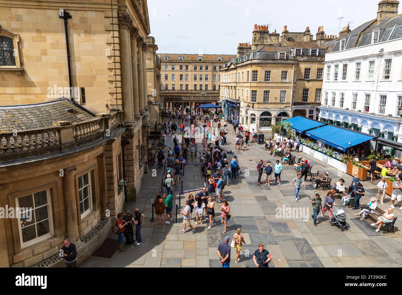 View of Abbey Churchyard from Bath Abbey, Bath, Somerset, England Stock ...