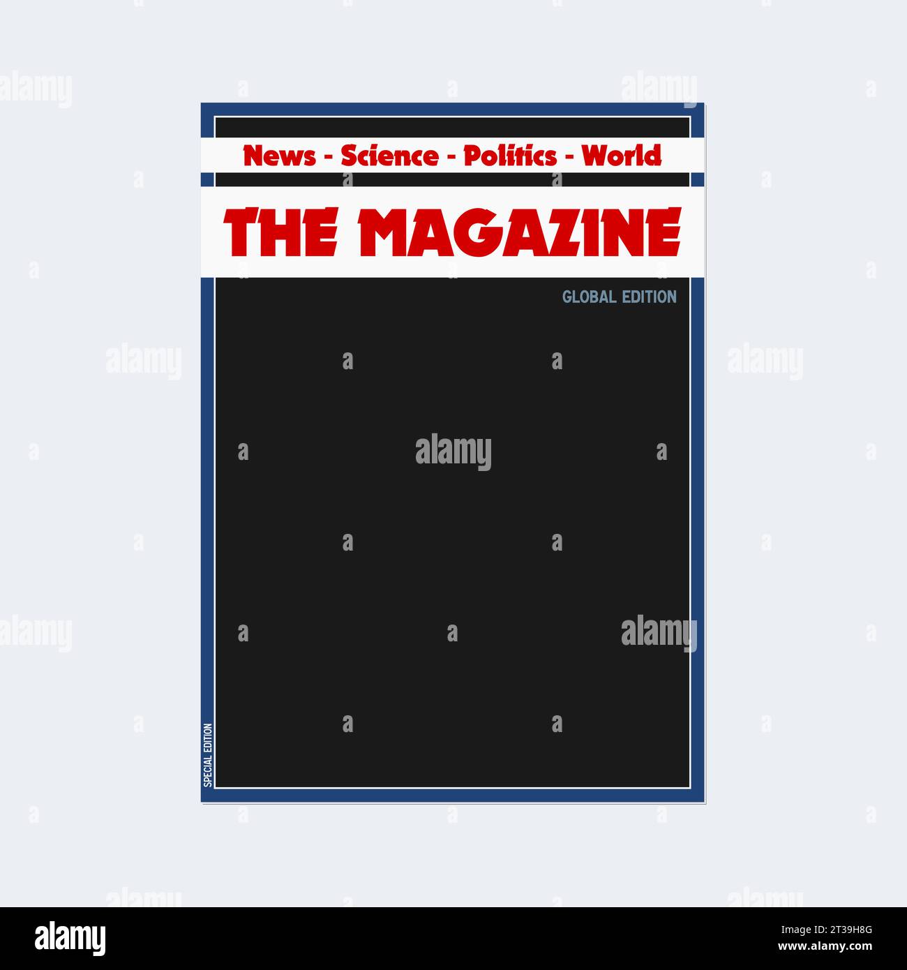 Magazine cover blank template. Vector generic magazine front page ...