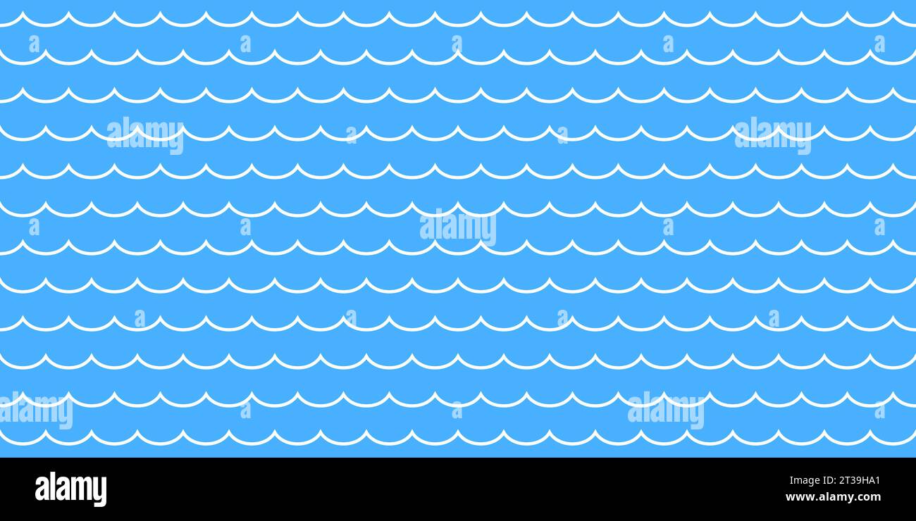 Sea waves background. Seamless sea water simple line art pattern ...