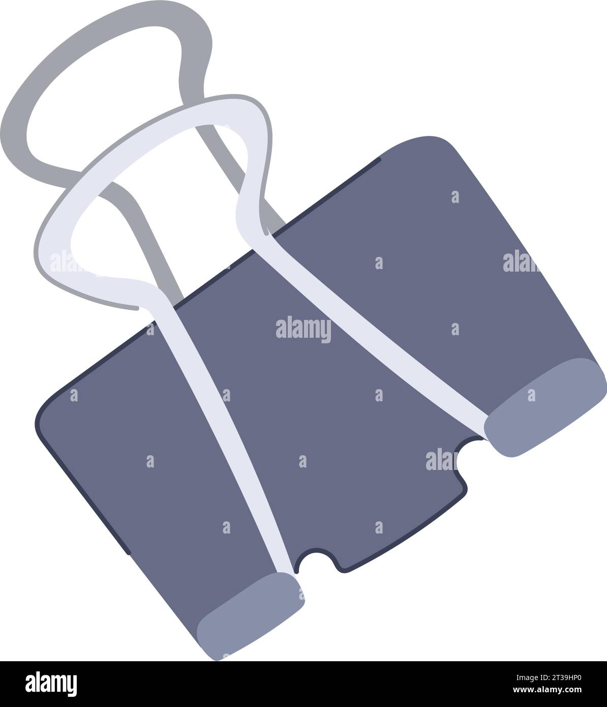 paper binder clip cartoon vector illustration Stock Vector Image & Art ...