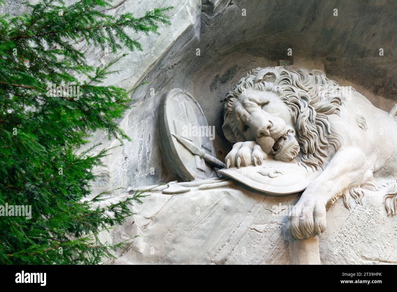 The Lion of Lucerne monument, close up Stock Photo - Alamy