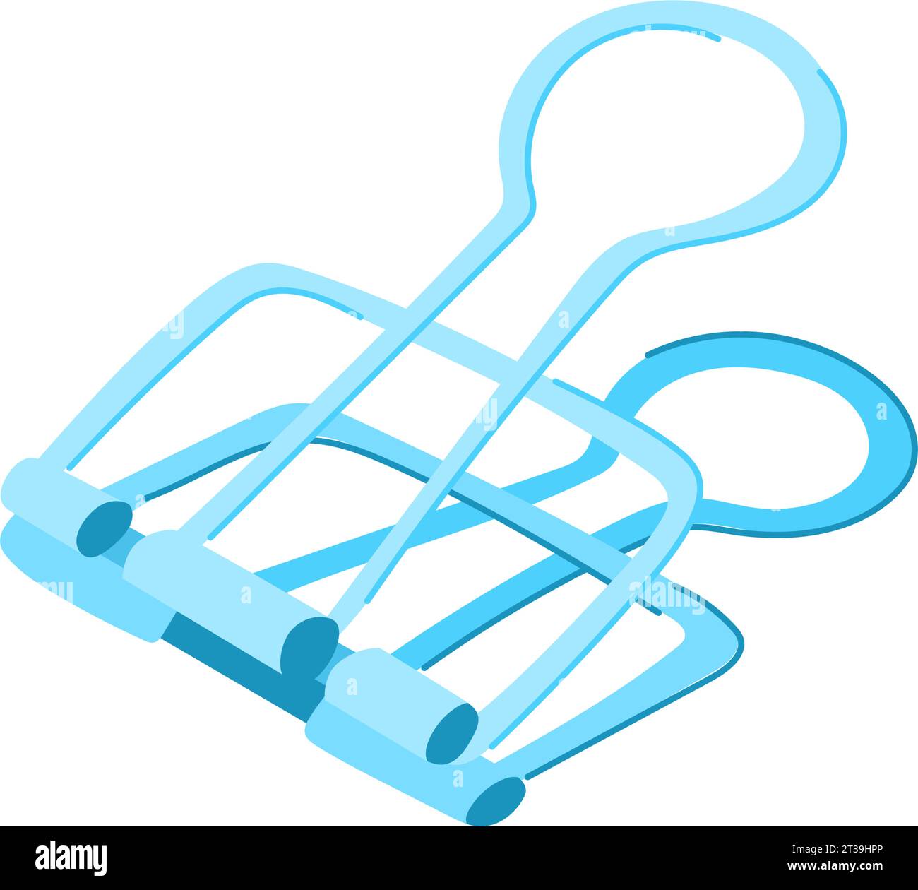 black binder clip cartoon vector illustration Stock Vector Image & Art ...