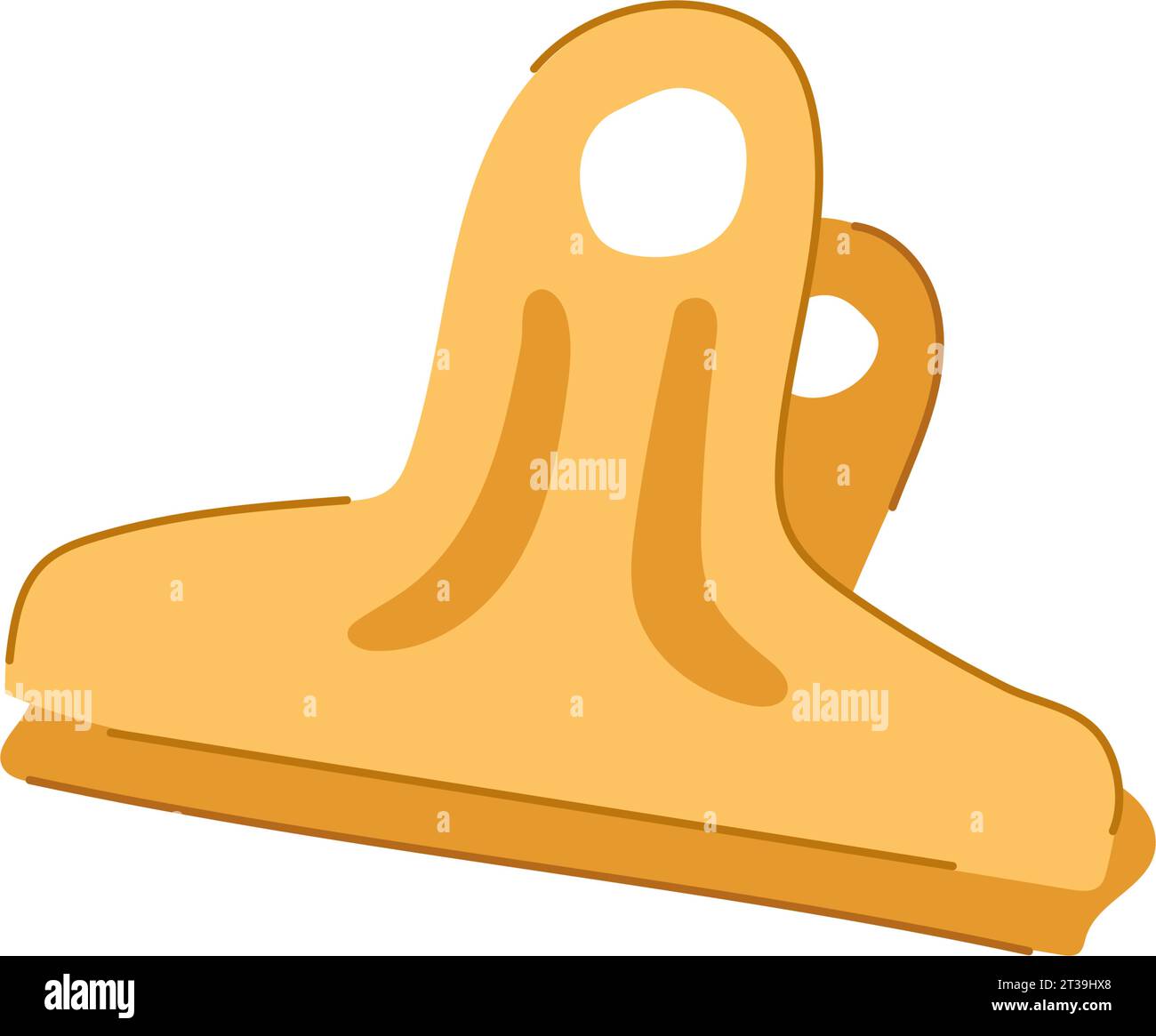 stationery binder clip cartoon vector illustration Stock Vector Image ...