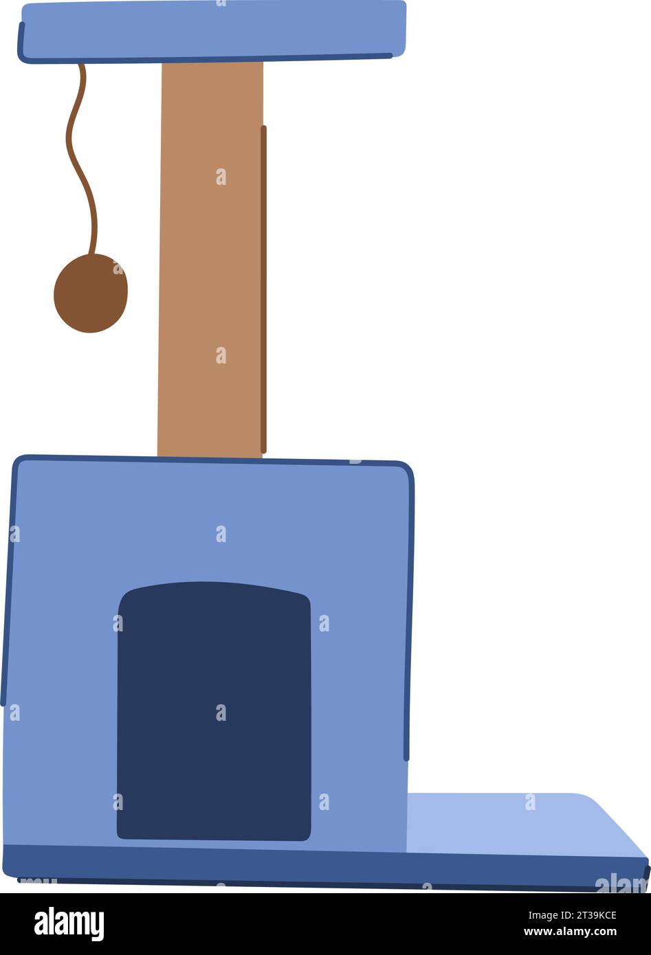 kitty cat house cartoon vector illustration Stock Vector Image & Art ...