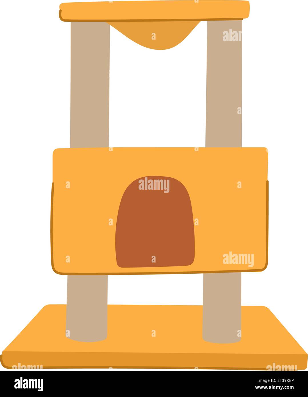 domestic cat house cartoon vector illustration Stock Vector Image & Art ...