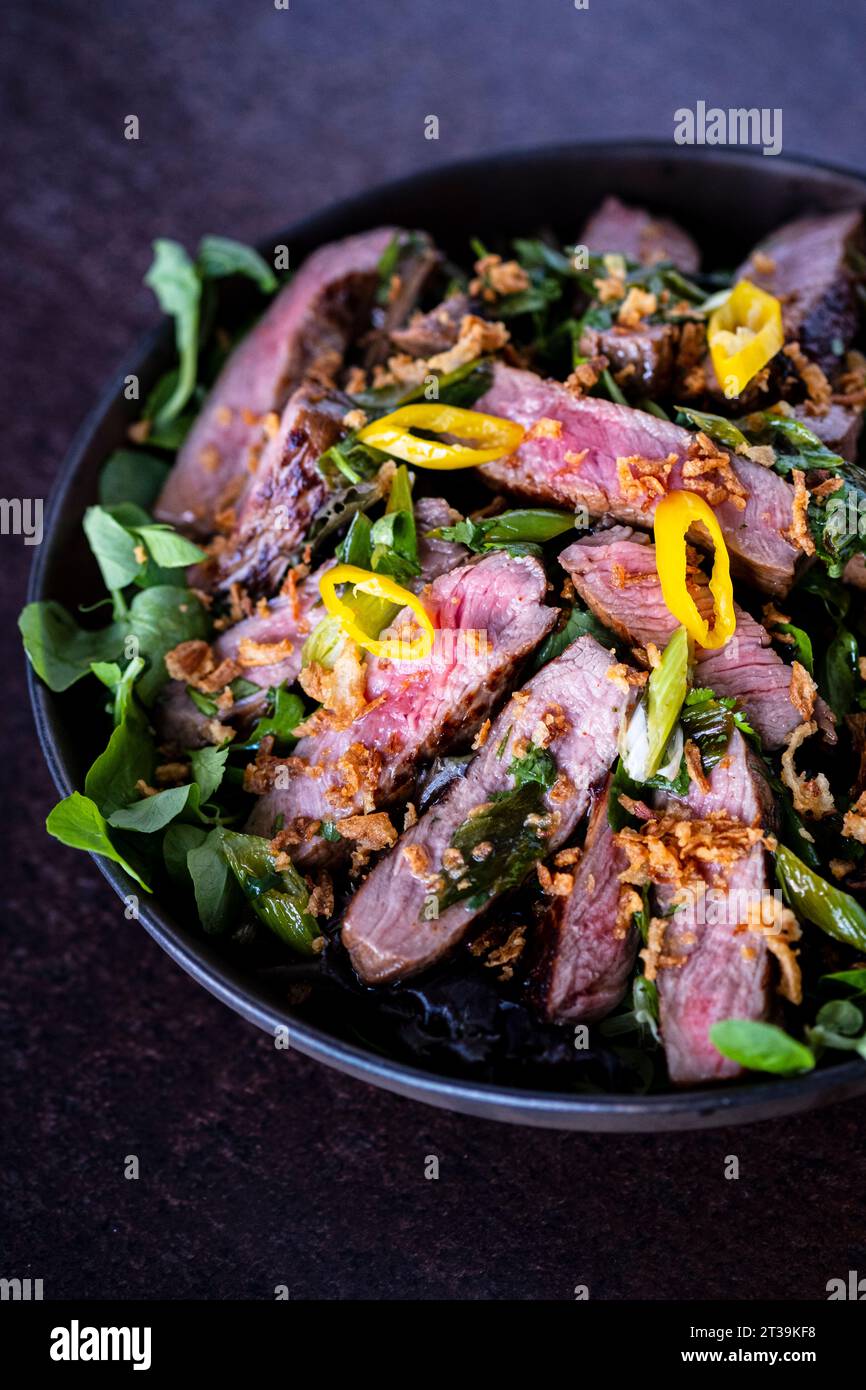 Beef with crying tiger sauce Stock Photo - Alamy