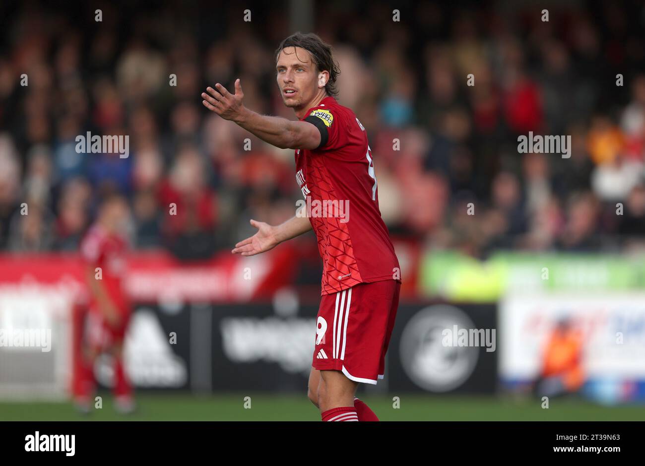 Crawley Town's Danilo Orsi gestures during the EFL League Two match ...