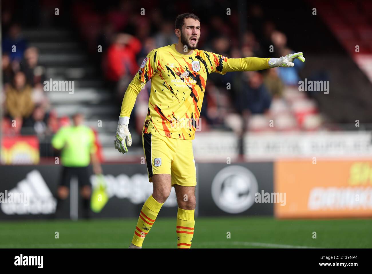 Crewe's goalkeeper Harvey Davies during the EFL League Two match ...