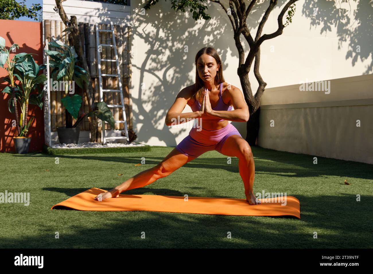 Mindful Stretching in the Open Air Stock Photo - Alamy
