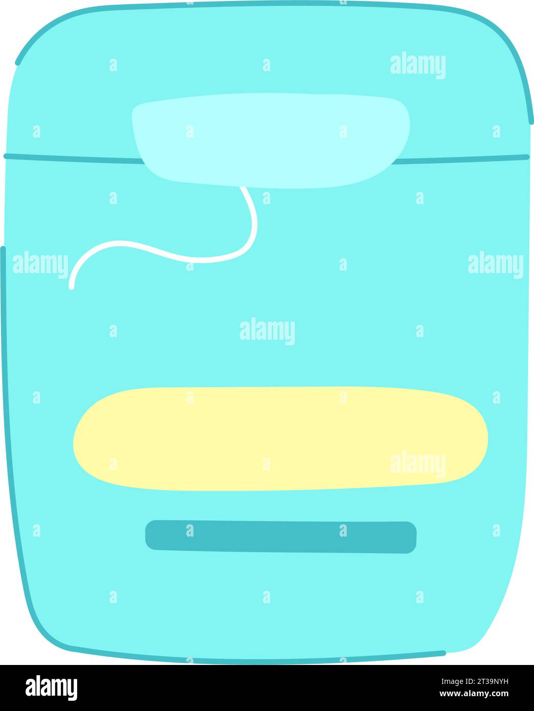 oral dental floss cartoon vector illustration Stock Vector Image & Art ...