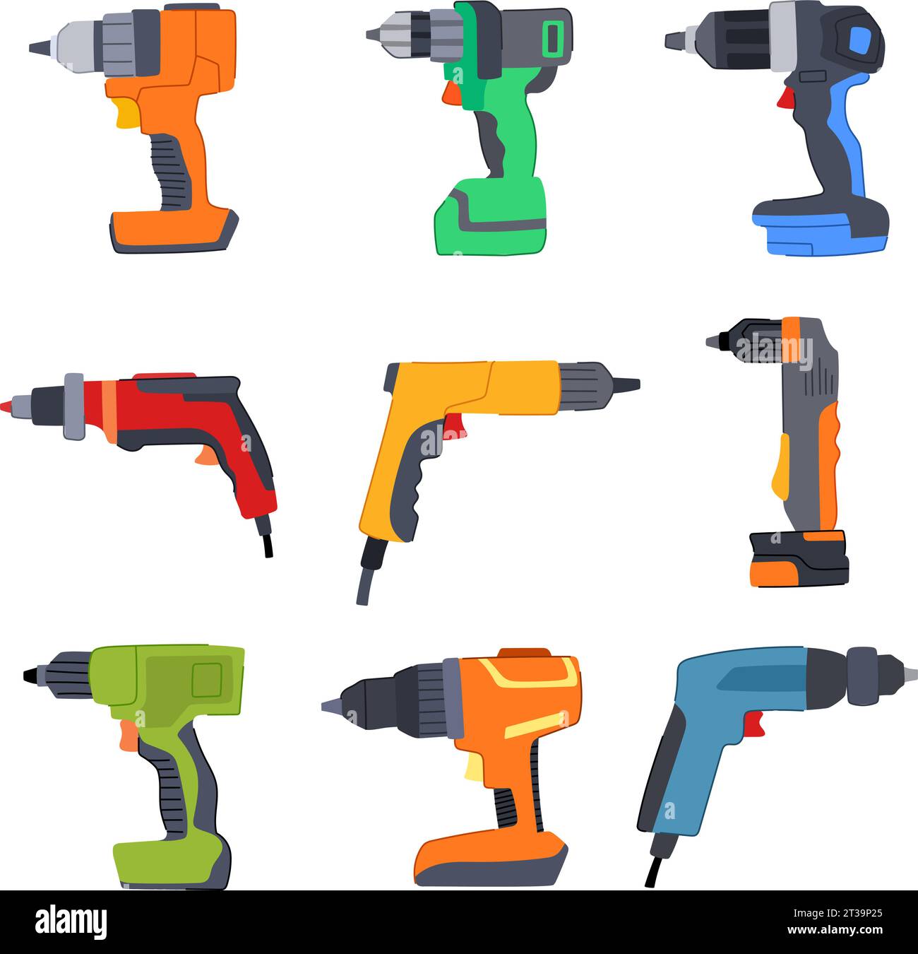 drill set cartoon vector illustration Stock Vector Image & Art - Alamy