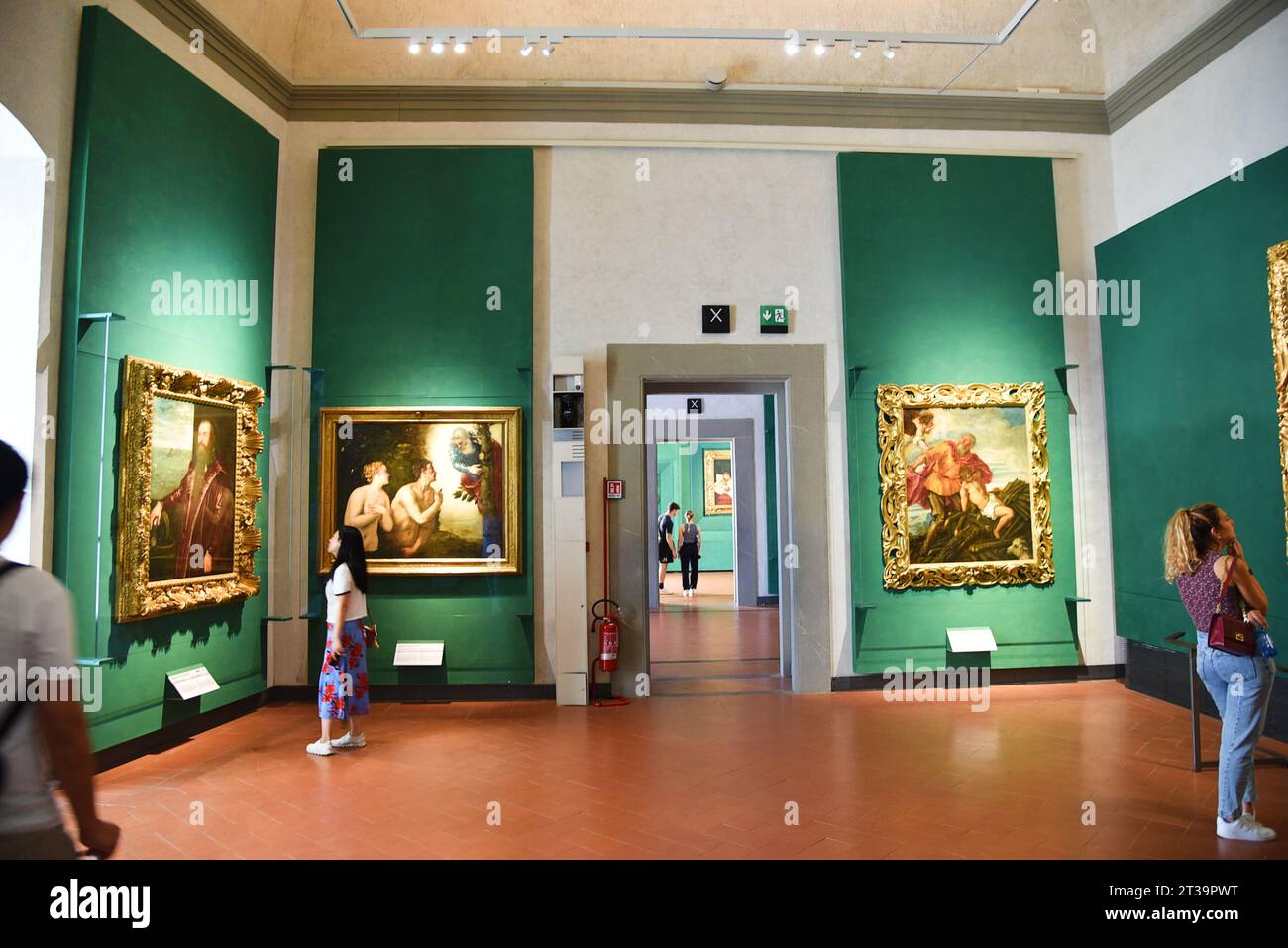 Florence, Italy. September 17, 2023. Famous paintings in the Uffizi ...