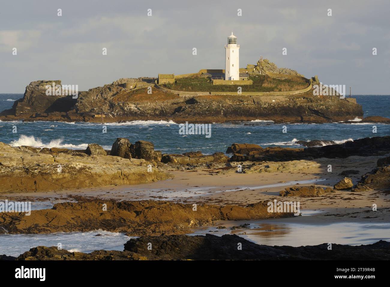 Godrevy, Lighthouse, Penzance, Cornwall. England, United Kingdom Stock ...