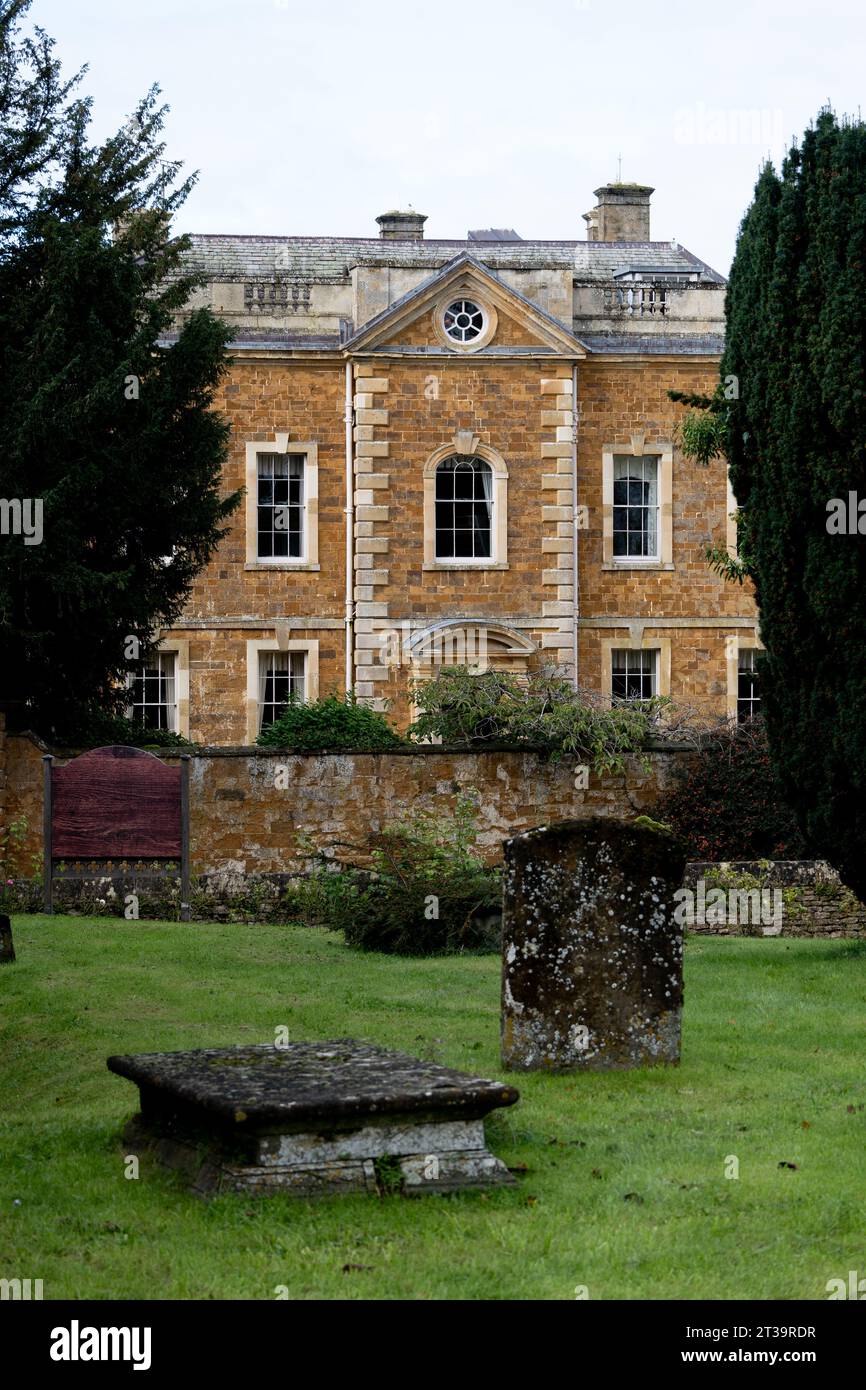 Sandford Park seen from St. Martin`s churchyard, Sandford St. Martin ...