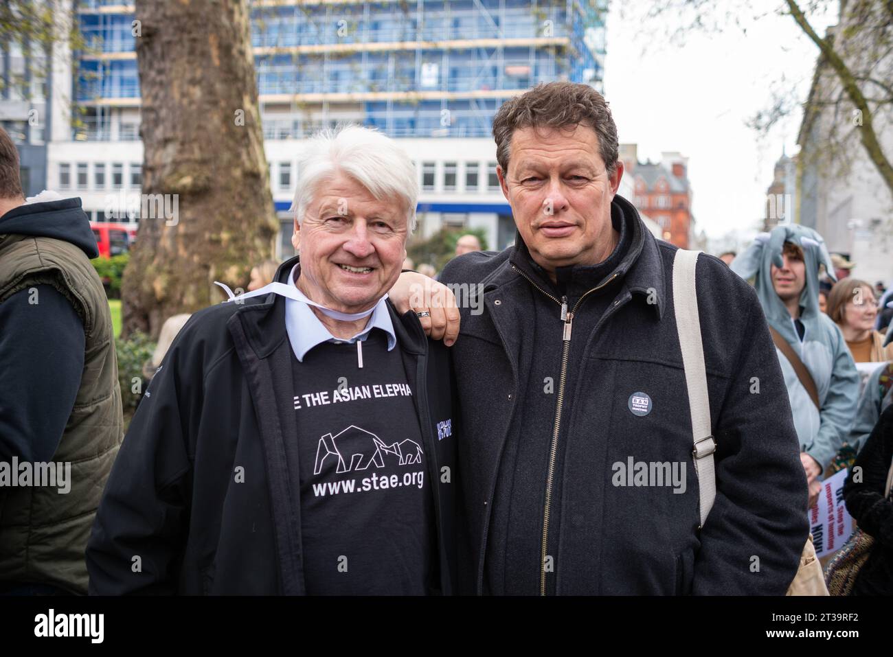 Stanley Johnson and Will Travers director writer, broadcaster and ...