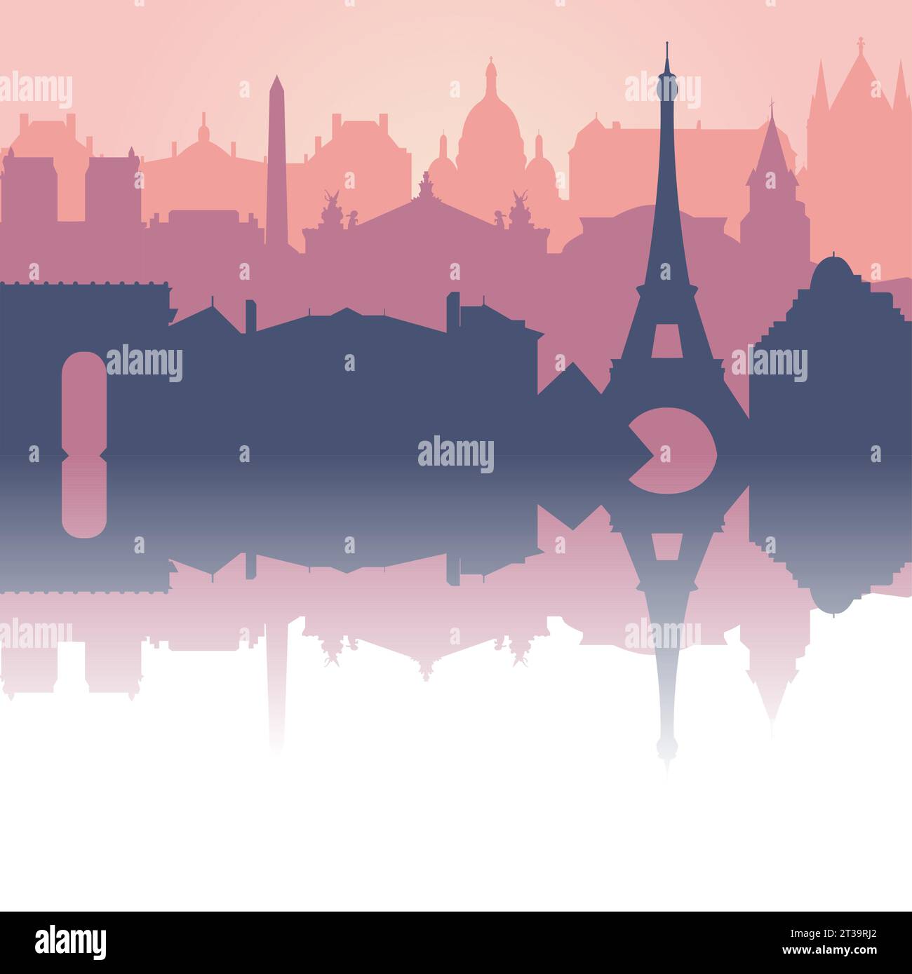 Paris City skyline. Silhouette City Paris France background. Vector ...
